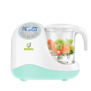 baby food maker and processor with 5 in 1 function, clear touch control panel with lcd display, auto shut-off, bpa free