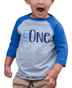 7 ate 9 apparel boy's i am one 1st 1 first birthday shirt 18 months blue and blue