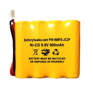 9.6v aa900mah ni-cd 9.6v aa700mah ni-cd exit sign emergency light battery pack replacement batteryhawk, llc