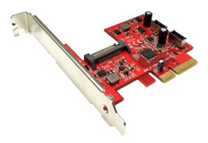 ableconn pex-ub152 usb 3.2 gen 2 (10 gbps) 2-port type-c internal 20pin key-a header pci express (pcie) x4 host adapter card (asmedia asm2142 chipset)