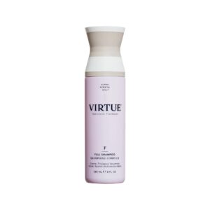 virtue full sulfate free volumizing shampoo thickens hair, safe for all hair types, color safe