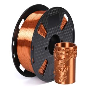 silk copper pla filament 1.75 mm 1kg 3d printing filament 2.2lbs shine silky metallic metal copper gold silver bronze pla 3d printer material hzst3d