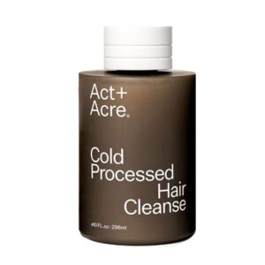 act+ acre cold processed balancing shampoo - clarifying cleanse for build up - sulfate free gentle hair treatment with moringa oil - moisturize and strengthen damaged hair (10 fl.oz)