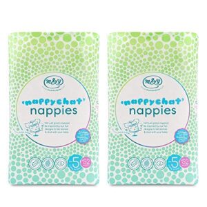 mum & you nappychat eco-friendly diapers - size 5, 104 count (pack of 2)