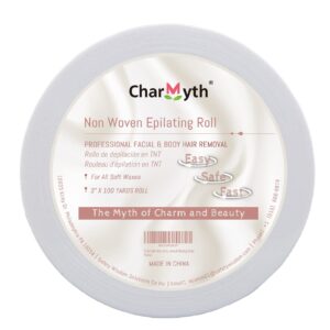 charmyth wax strips epilating roll non woven disposable for body & face 100 yard hair removal waxing strips