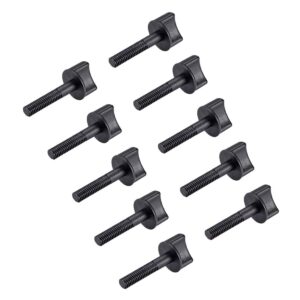 uxcell m6 x 20mm thumb screw bolt 30mm rod hand driven spade nylon plastic screws metric partial thread for rc model aircraft 10 pcs