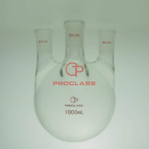 proglass straight 4 necks round bottom flask 1000ml,all 24/40 joints