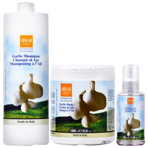 ever ego italy impac ego garlic (shampoo + mask 33.8oz + serum 3.38oz)