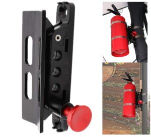 aufer vehicle universal quick release roll bar fire extinguisher mount holder compatible with for jeep wrangler gladiator bronco utv polaris rzr can am atv,adjustable, aluminum