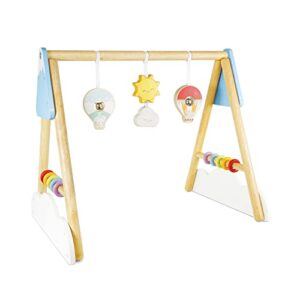 hot air balloon baby gym premium wooden toys for kids ages 2 months & up