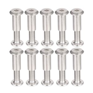 uxcell screw post fit for 5/16"(8mm) hole dia, male m6x16mm binding bolts leather fastener carbon steel 10 sets