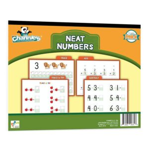 channie’s neat numbers workbook, visual pre k - kindergarten math workbook, effective color-coded preschool summer workbook with 3 fun & easy ways to learn basic math, 80 pages