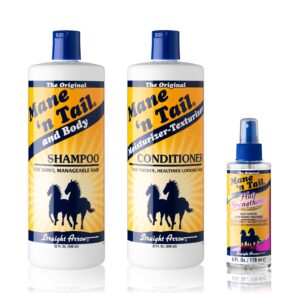 mane 'n tail combo deal shampoo and conditioner 32 ounce plus hair strengthener 6 ounce