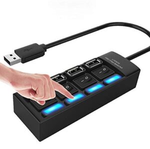 4 port smart charging hub with switch on/off feature per port