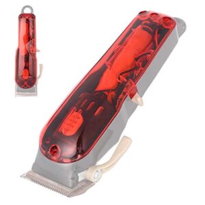 clear diy back housing, transparent back cover for 5-star series cordless magic clipper #8148 (trasparent) … (red)