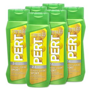 pert 2-in-1 classic clean sport shampoo and conditioner 13.5 ounce (pack of 6)