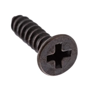 #4 x 1/2" antique copper flat head phillips wood screws - pack of 100 - self tapping screws for wood - fh412-sacq