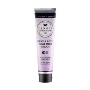 dionis goat milk skincare 3.3 oz lavender blossom hand & body cream - travel size hand lotion for hydrating & moisturizing dry skin - cruelty free cream made in the usa - paraben free formula