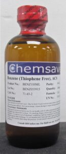 benzene (thiophene free), acs, 99+%, 100ml