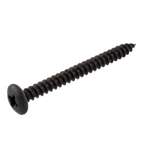 #7 x 1-1/2" flat black round head phillips drive screws | pack of 25 | self tapping screws for wood antique or modern furniture | scr7112pphblk