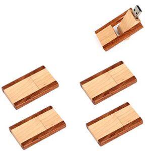 5 pack flip wood 2.0/3.0 usb flash drive usb disk memory stick with wooden (2.0/1gb)