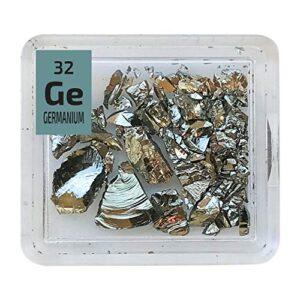 germanium metal 99.9999% ge element sample pure crystalline in a peguys periodic element tile.