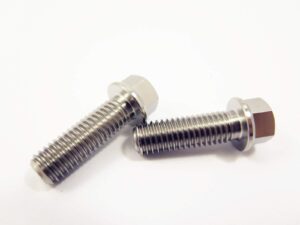 2pc titanium flange bolt m8 x 25mm x 1.25mm allen hex cap head screw - hex 10mm