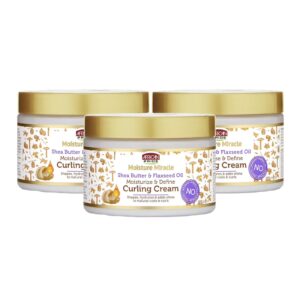 african pride moisture miracle curl cream, hydrate & strengthen 12oz (pack of 3)