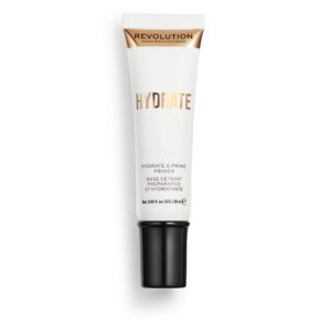 makeup revolution hydrate primer, water-based primer with vitamin e & hyaluronic acid, lightweight formula, vegan & cruelty-free, 0.95 fl oz