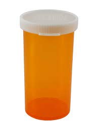 plastic prescription vials/bottles large 16 dram w/non-childproof snap caps 25 pack