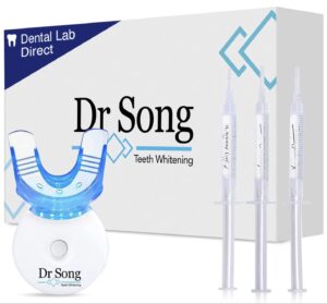 dr song teeth whitening kit 3x syringes 35% carbamide peroxide, light, trays