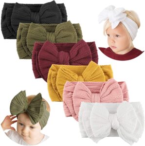 makone handmade baby headbands with bows stretchy nylon headbands for infant baby girls