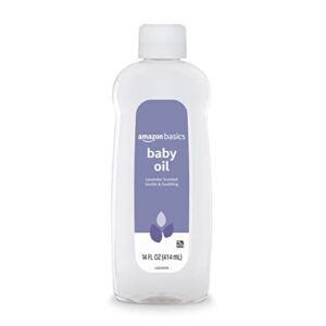 amazon basics baby oil, lavender scented, 14 fluid ounce, 1-pack (previously solimo)