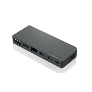 lenovo powered usb-c travel hub - for notebook - usb type c - 3 x usb ports - 1 x usb 2.0 - network (rj-45) - hdmi - vga - wired