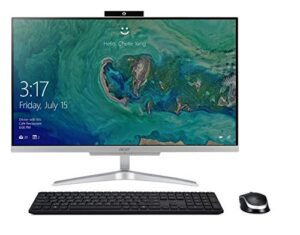 acer aspire c24-865-ua91 aio desktop, 23.8 inches full hd, 8th gen intel core i5-8250u, 8gb ddr4, 1tb hdd, 802.11ac wifi, wireless keyboard and mouse, windows 10 home, silver