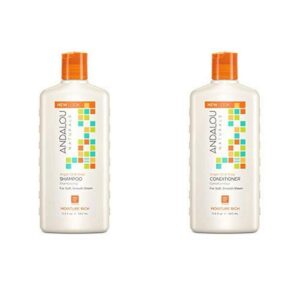 andalou naturals argan oil & shea moisture rich shampoo + conditioner