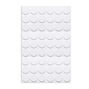 uxcell 1 sheet/54pcs screw hole cover stickers, 21mm dia pvc self adhesive covers caps dustproof for wood furniture cabinet shelf wardrobe, white