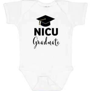 inktastic nicu graduate-graduation hat baby bodysuit newborn 0020 white 35b55