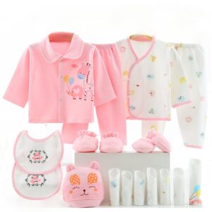 okpuzee 18pcs newborn girl clothes preemie baby outfit 0 3 months pants layette gift set