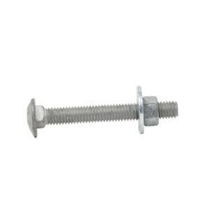 1/2"-13 x 4" hot dipped galvanized carriage bolt w/nuts & flat washers, quantity 25 - by fastener depot, llc