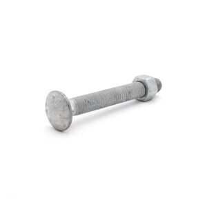 3/8"-16 x 1-3/4" hot dipped galvanized carriage bolt w/nuts, grade a, full thread, quantity 50 - by fastener depot, llc