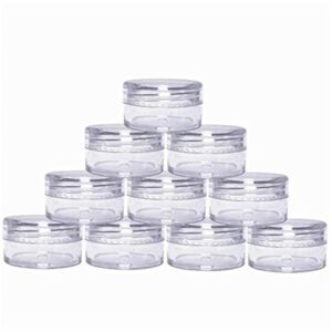 100pcs 5g/5ml cosmetic containers with white lids sample gram plastic containers lotion jars for for scrubs, oils, salves, creams, lotions - bpa free