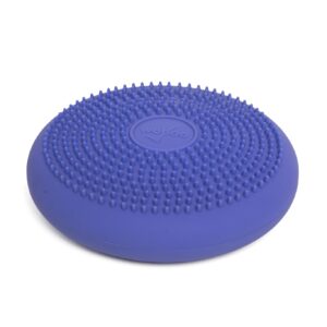 bouncyband wiggle seat, purple, 1-pack – small 10.75” d x 2.5” h wobble cushion for kids aged 3-7 – sensory tool promotes active learning & improves productivity – includes pump for easy-inflation