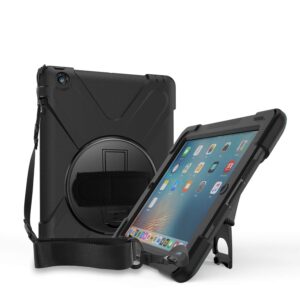 procase rugged heavy duty case for ipad 2 3 4(old model), shockproof 360 degree rotatable kickstand protective cover case for ipad 2nd/ipad 3rd/ipad 4th -black