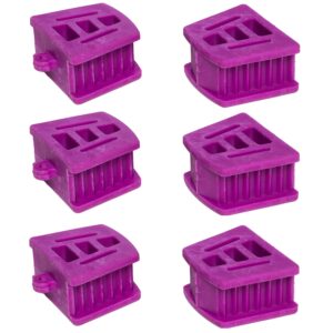 large purple dental bite blocks - autoclave dental silicone mouth props - mouth prop bite block dental (bag of 6) by plastcare usa