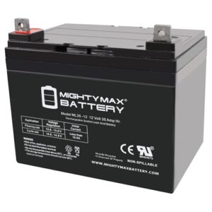 mighty max battery 12v 35ah sla battery replacement for csb evh12390