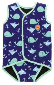 swimbubs baby swimming wrap toddler wetsuit boys warmsuit girls uv swimsuit (6-18 months, blue whale)