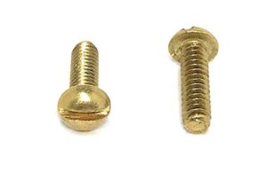 6-32x1/2 slotted round head machine screws solid brass (100 pcs)