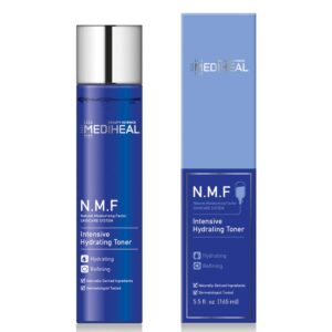 mediheal n.m.f intensive hydrating toner, no.1 korean skincare brand, 5.5 fl.oz (165ml) ultra hydrating and soothing boosting toner for dry and rough skin