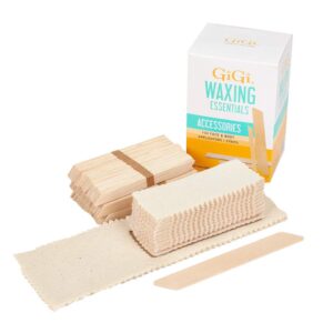 gigi wax essentials, applicators & muslin strips for face & body